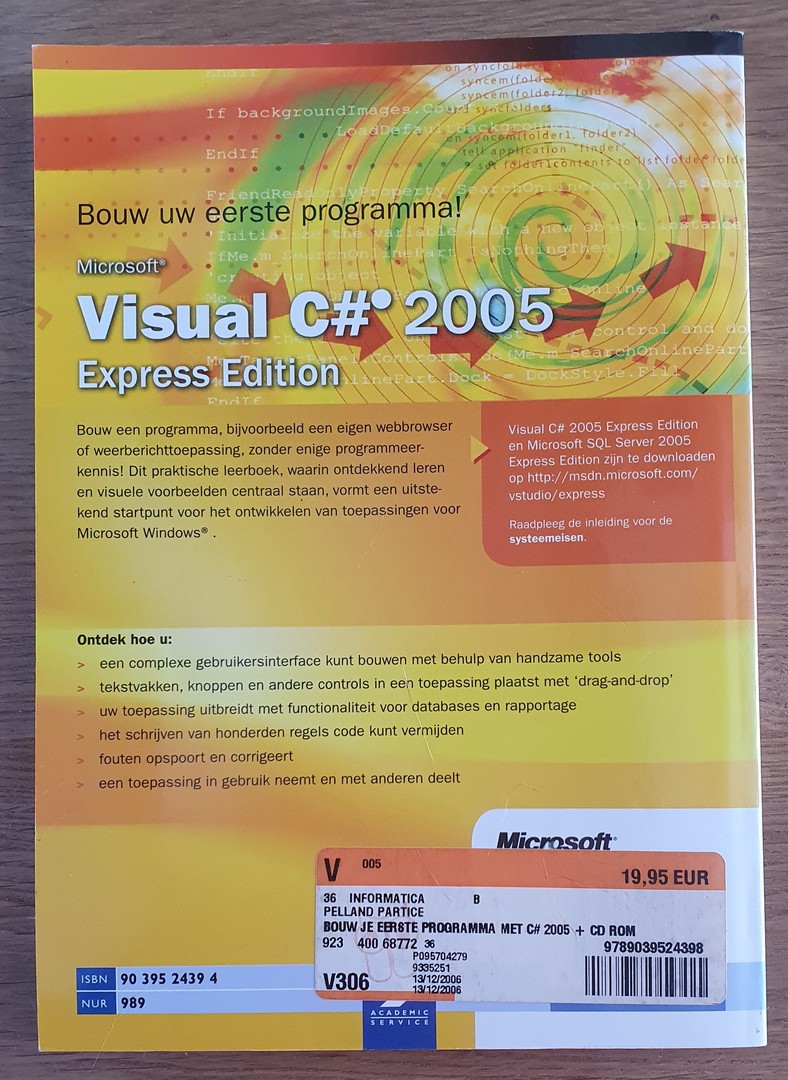 Microsoft Visual C# 2005 Express Editie tweedehands kopen - €6,70 | Books in Belgium