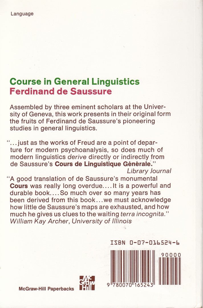 Course In General Linguistics tweedehands kopen | Books in Belgium